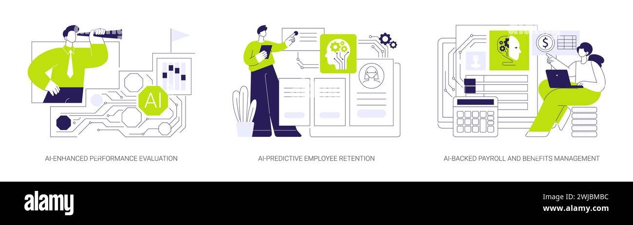 Artificial intelligence in HR abstract concept vector illustrations ... Artificial intelligence in HR abstract concept vector illustrations ...