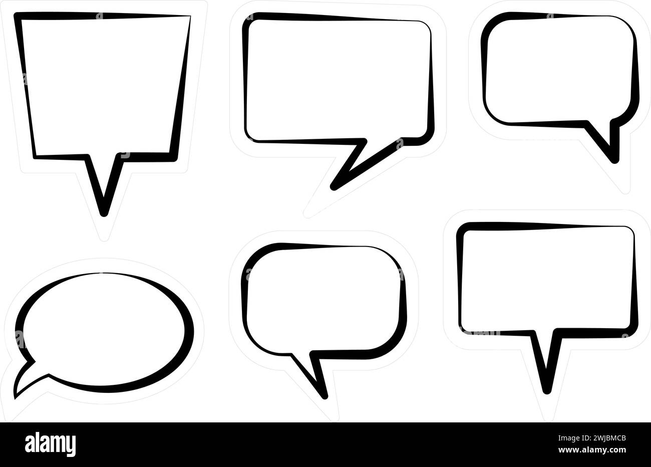 Speech Bubble set. Talk balloon collection. Vector illustration Stock ...