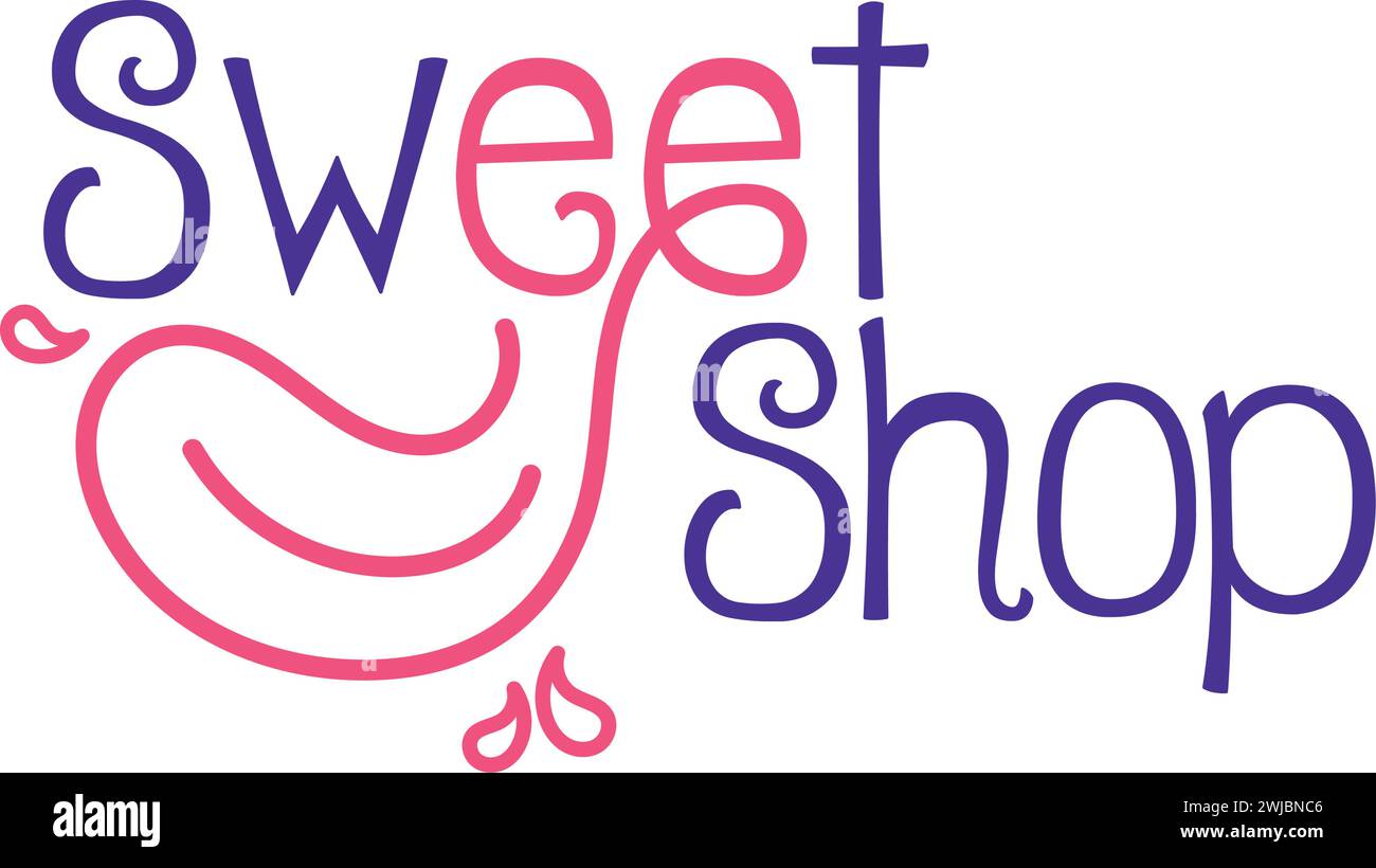 Sweet shop Local food logo Vector Stock Vector Image & Art - Alamy
