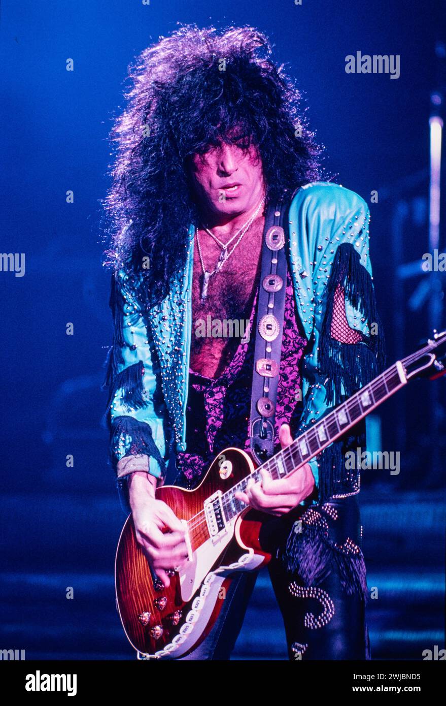 Paul Stanley of Kiss performing in Sacramento, California 1988 Credit ...