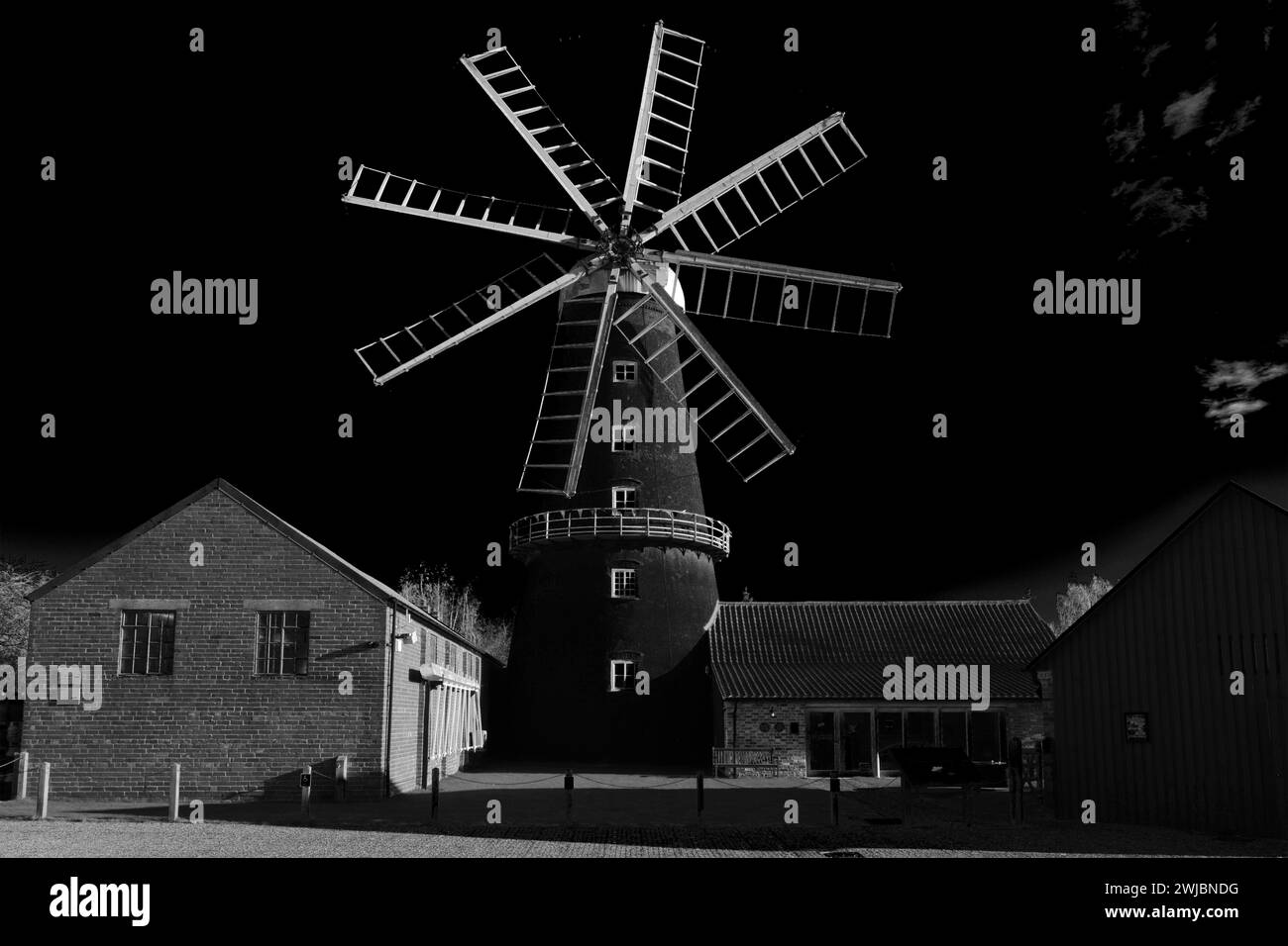 View of the Heckington Windmill, Heckington village, Lincolnshire ...