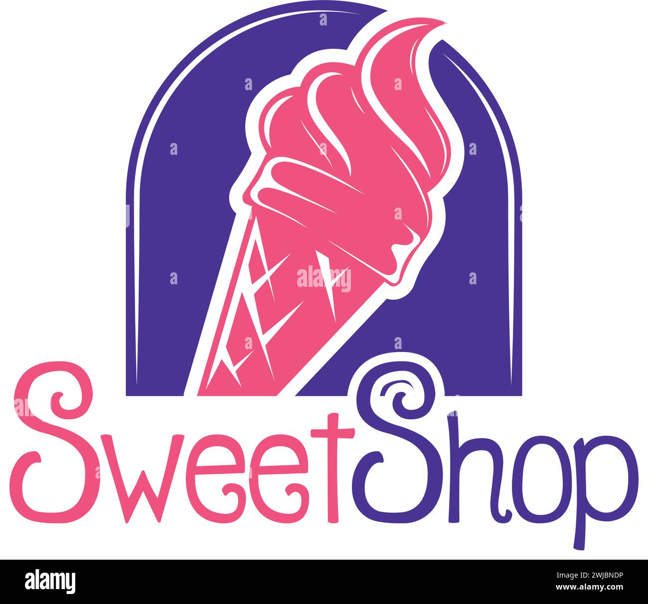 Sweet shop Local food logo Vector Stock Vector Image & Art - Alamy