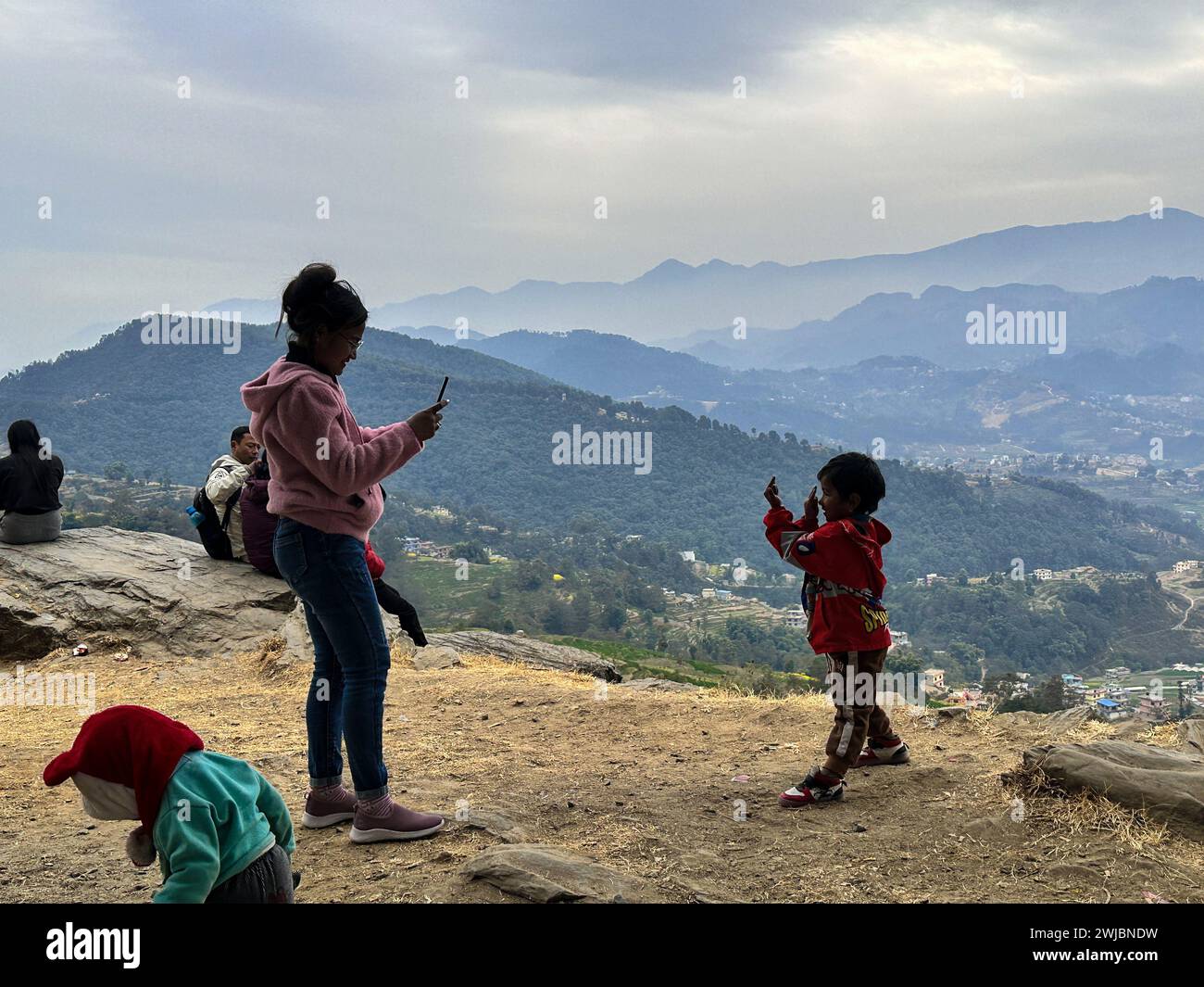 February 14, 2024: A child poses after offering prayers in celebration ...