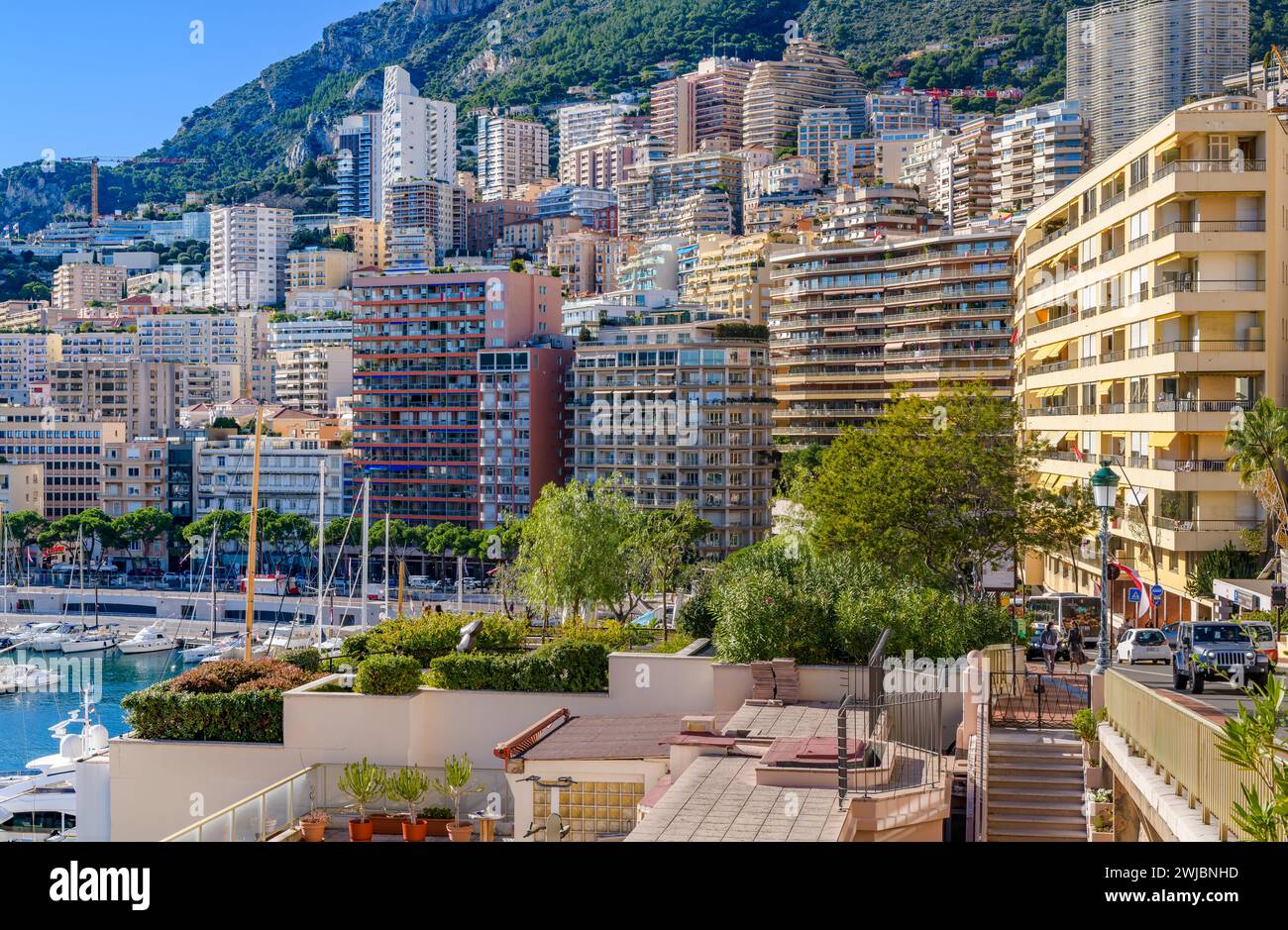 Monte Carlo in Monaco. Tightly packed luxury villas and apartments for ...