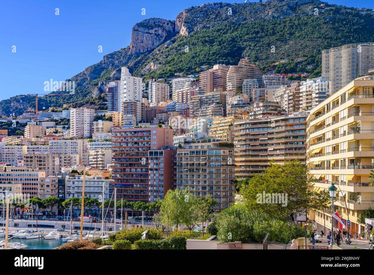 Monte Carlo in Monaco. Tightly packed luxury villas and apartments for ...