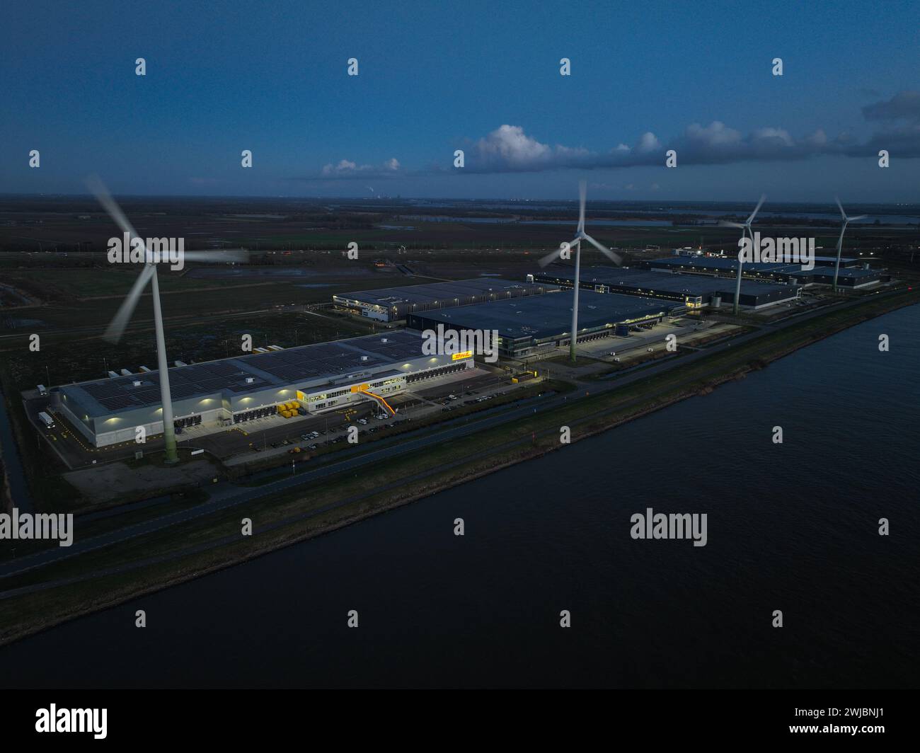 Utrecht, The Netherlands, February 12th, 2024: DistriPark Dordrecht DHL ...