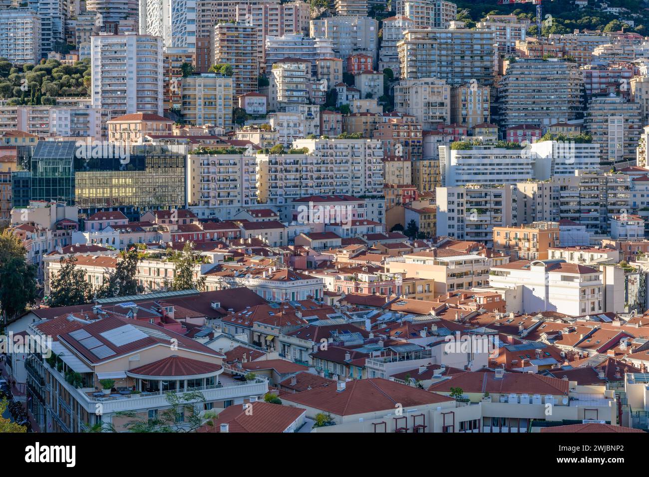 Monte Carlo in Monaco. Tightly packed luxury villas and apartments for ...