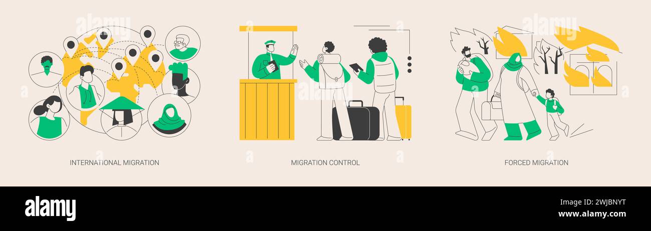 Leaving a country abstract concept vector illustrations Stock Vector ...