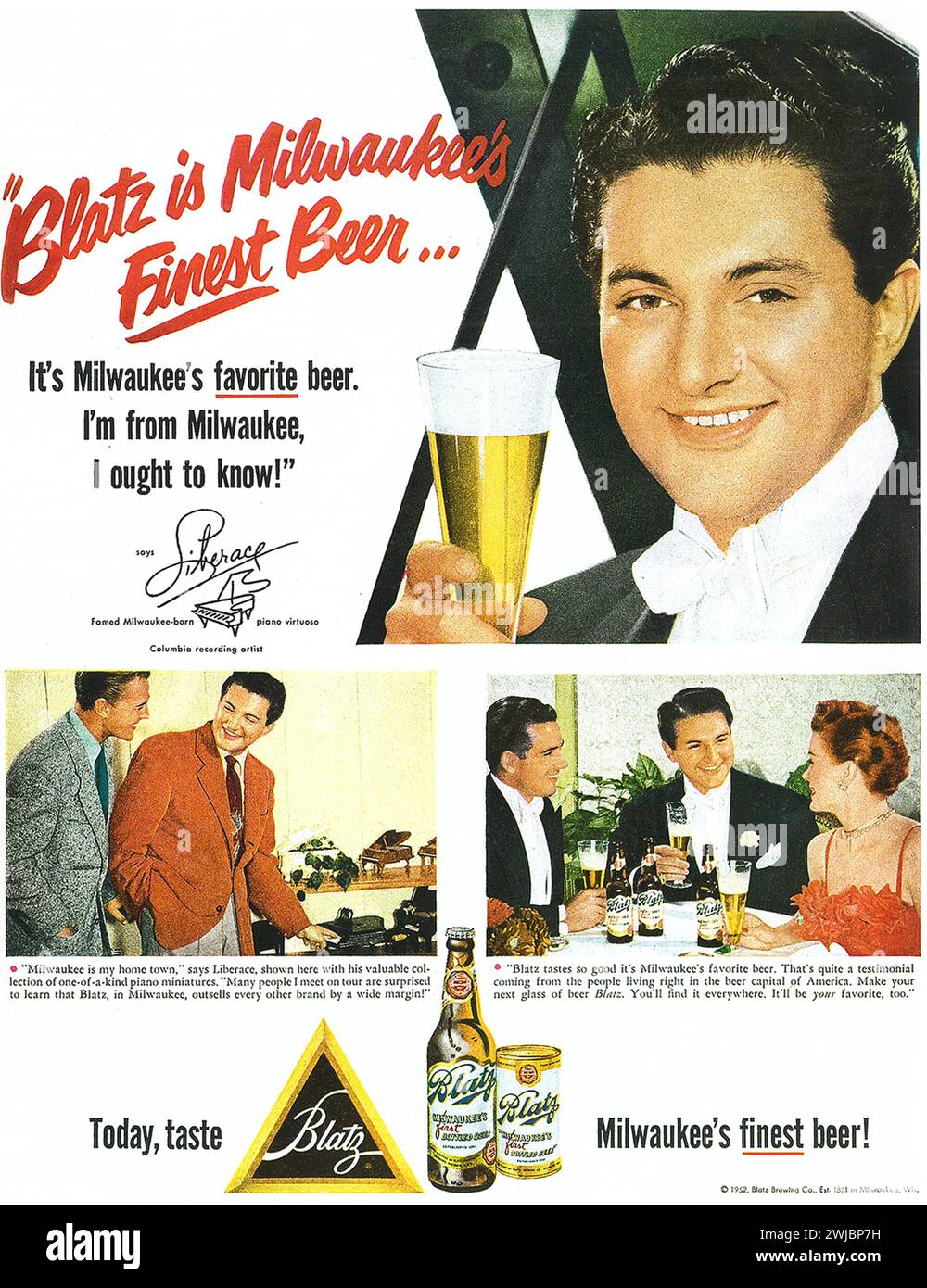 Beer advertisement 1950s hi-res stock photography and images - Alamy
