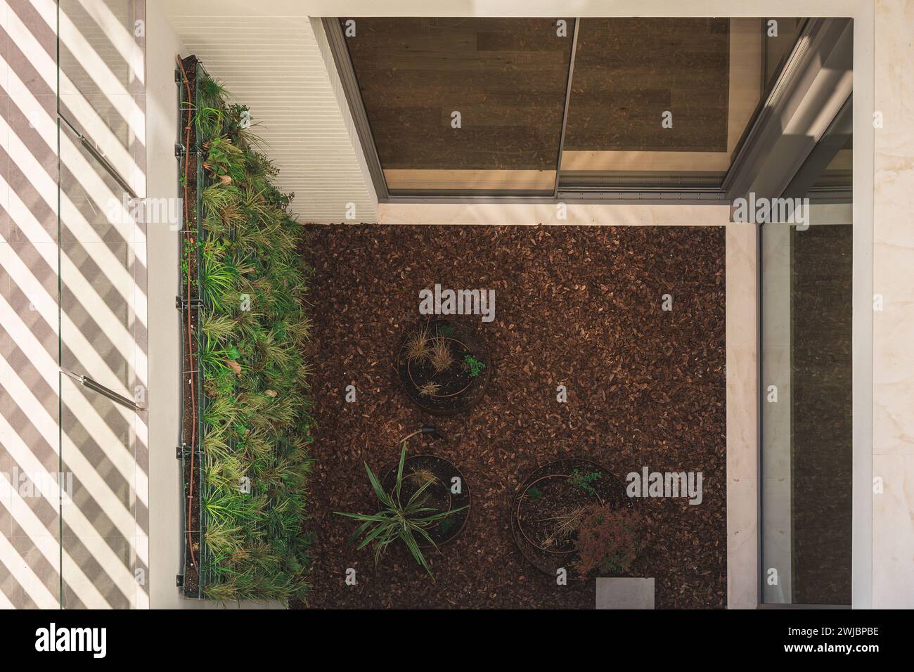 View from first floor window hi-res stock photography and images - Alamy