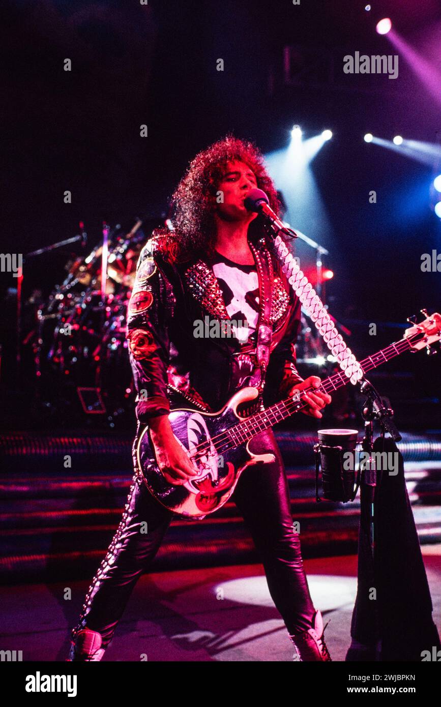 Kiss performing in Sacramento, California 1988 Credit: Ross Pelton ...