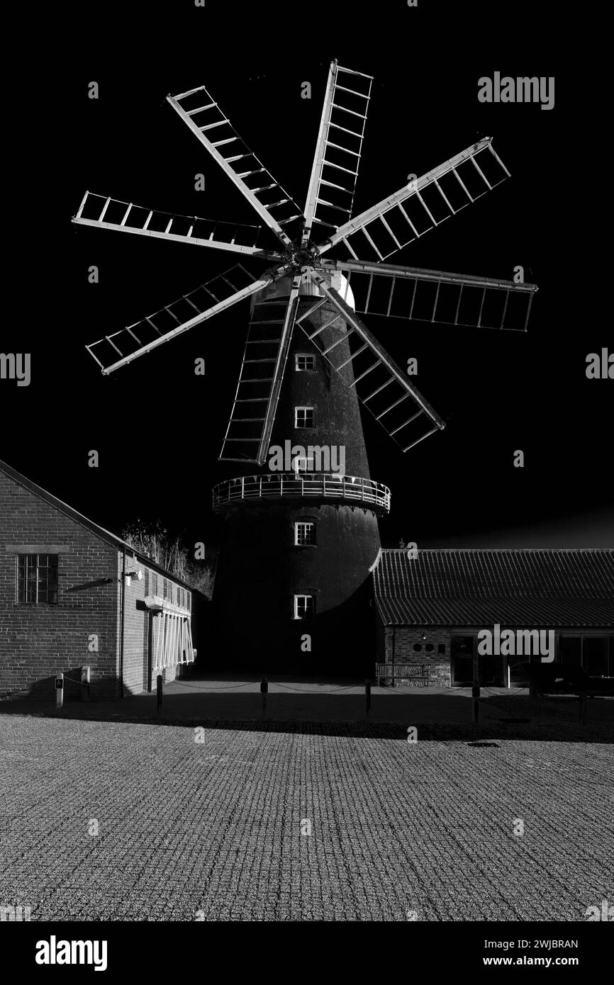View of the Heckington Windmill, Heckington village, Lincolnshire ...