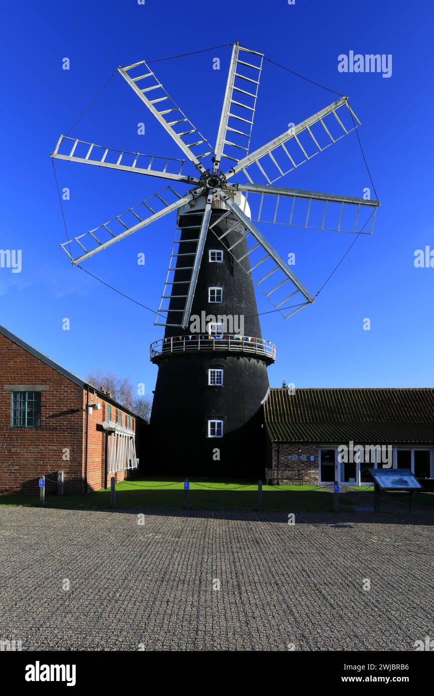 View of the Heckington Windmill, Heckington village, Lincolnshire ...