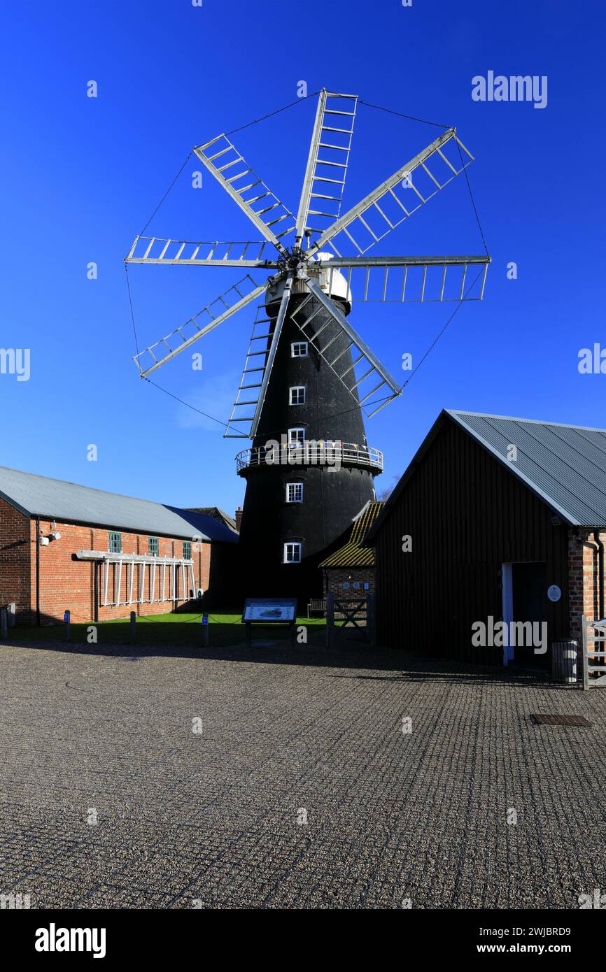 View of the Heckington Windmill, Heckington village, Lincolnshire ...