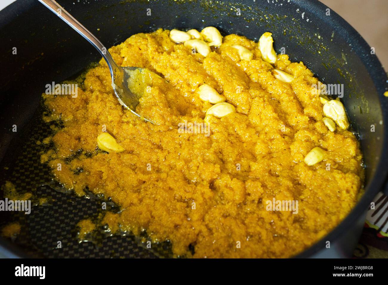Karah Parshad.Karah is a type of semolina halva made with equal ...