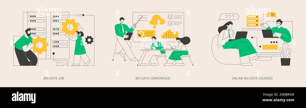 Information technology career abstract concept vector illustrations ...