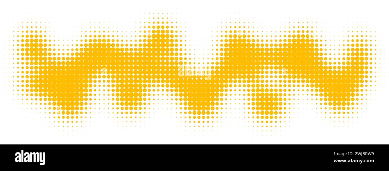 Yellow halftone background. Retro comic grain texture. Pop art faded ...