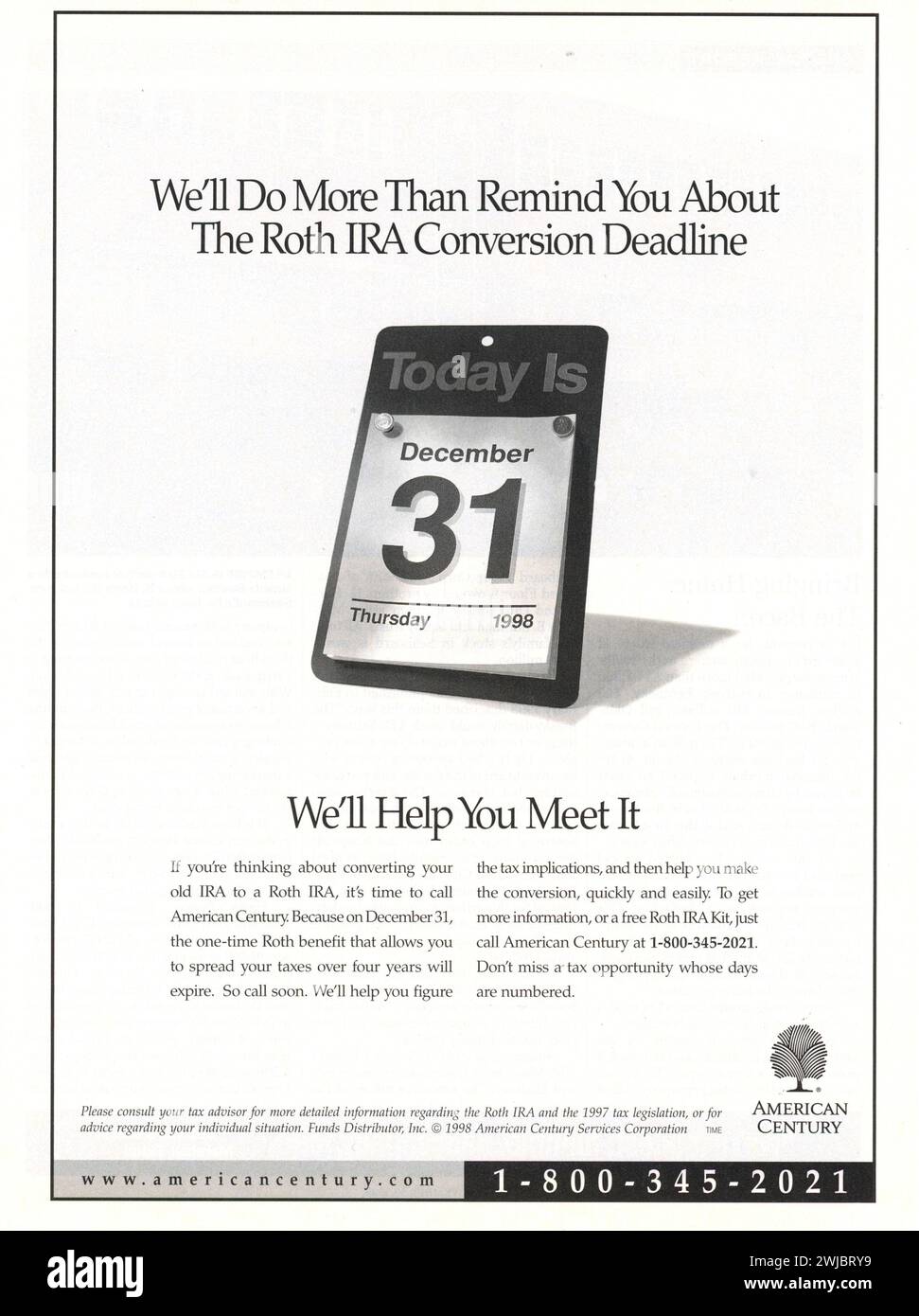 Vintage "Time" magazine 30 September 1999 issue Advert, USA Stock Photo ...