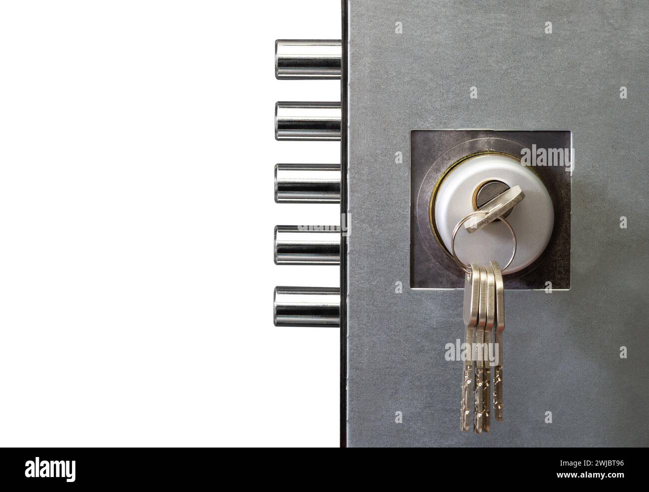 interior door lock with keys isolated on white Stock Photo - Alamy