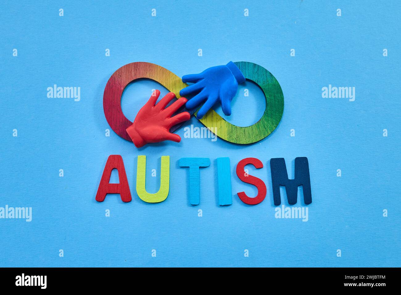 Autistic rainbow eight infinity symbol. Autism awareness day symbol ...