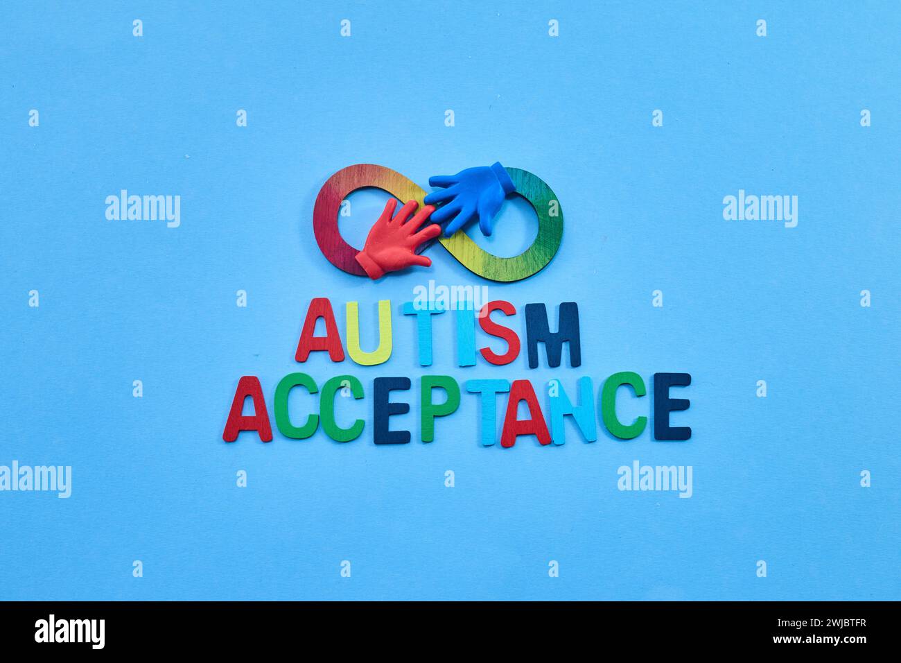 Autism acceptance month. Infinity symbol of autism. Accepting autistic ...
