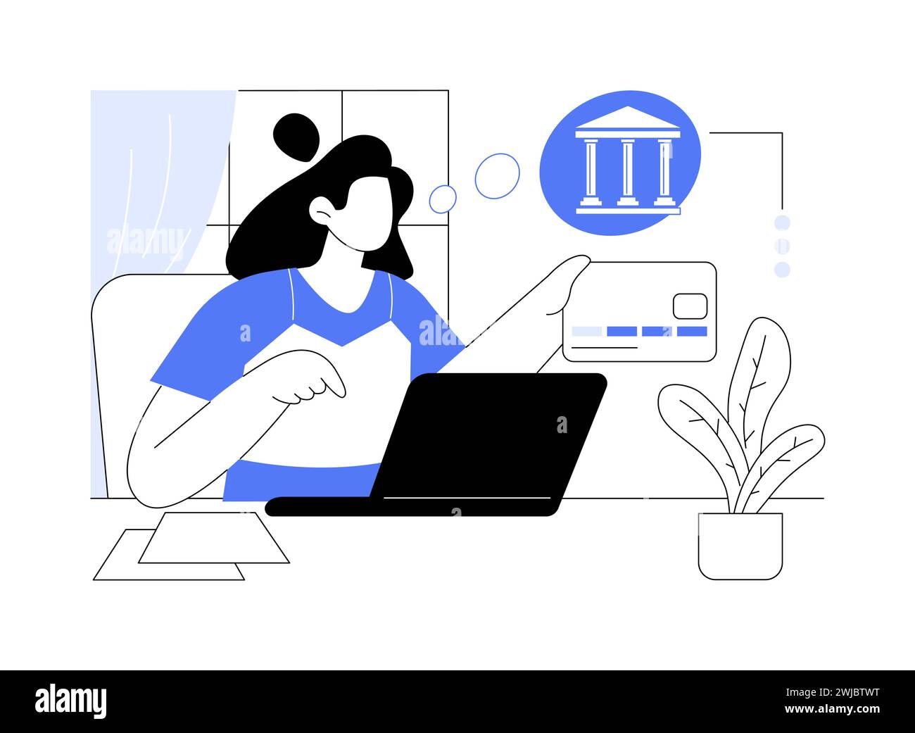 Pay application fee isolated cartoon vector illustrations Stock Vector ...