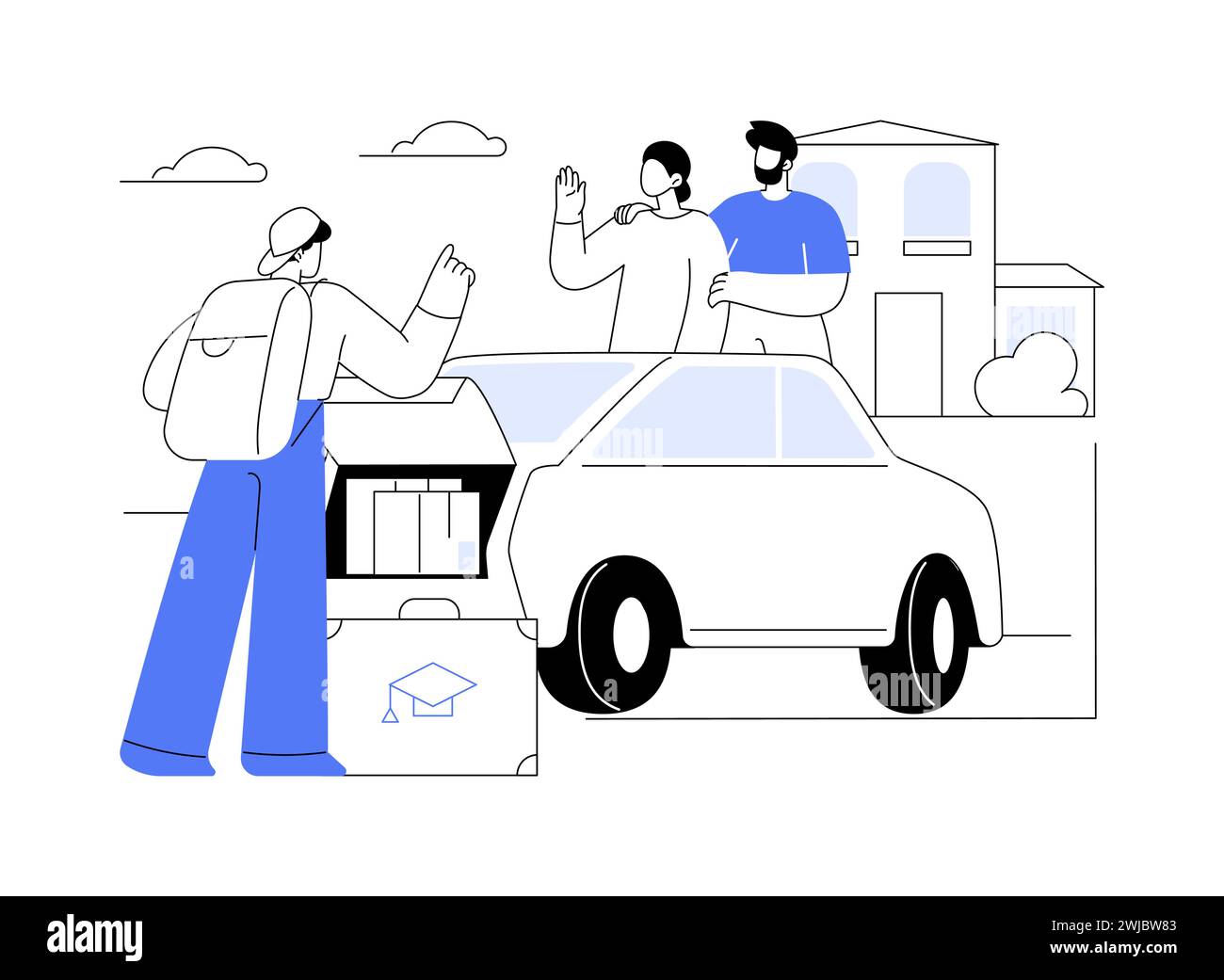 Packing for college isolated cartoon vector illustrations Stock Vector Image & Art - Alamy