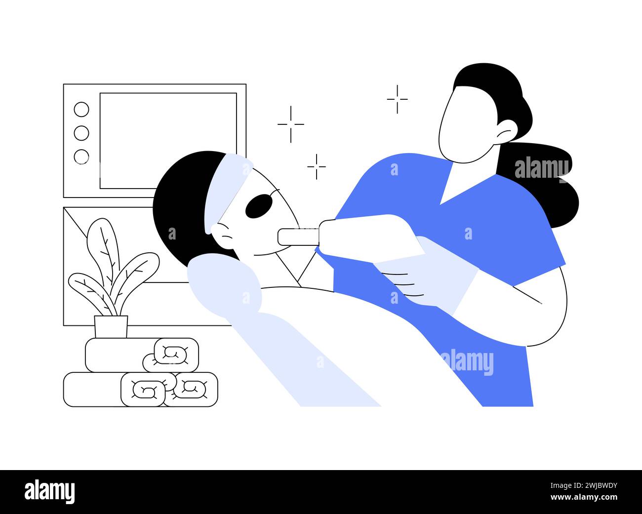 Skin rejuvenation isolated cartoon vector illustrations Stock Vector ...