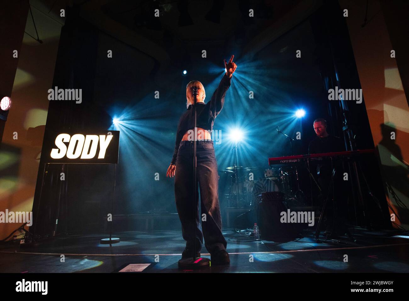 British singer and songwriter Sophie Dyson aka Sody performing live in ...