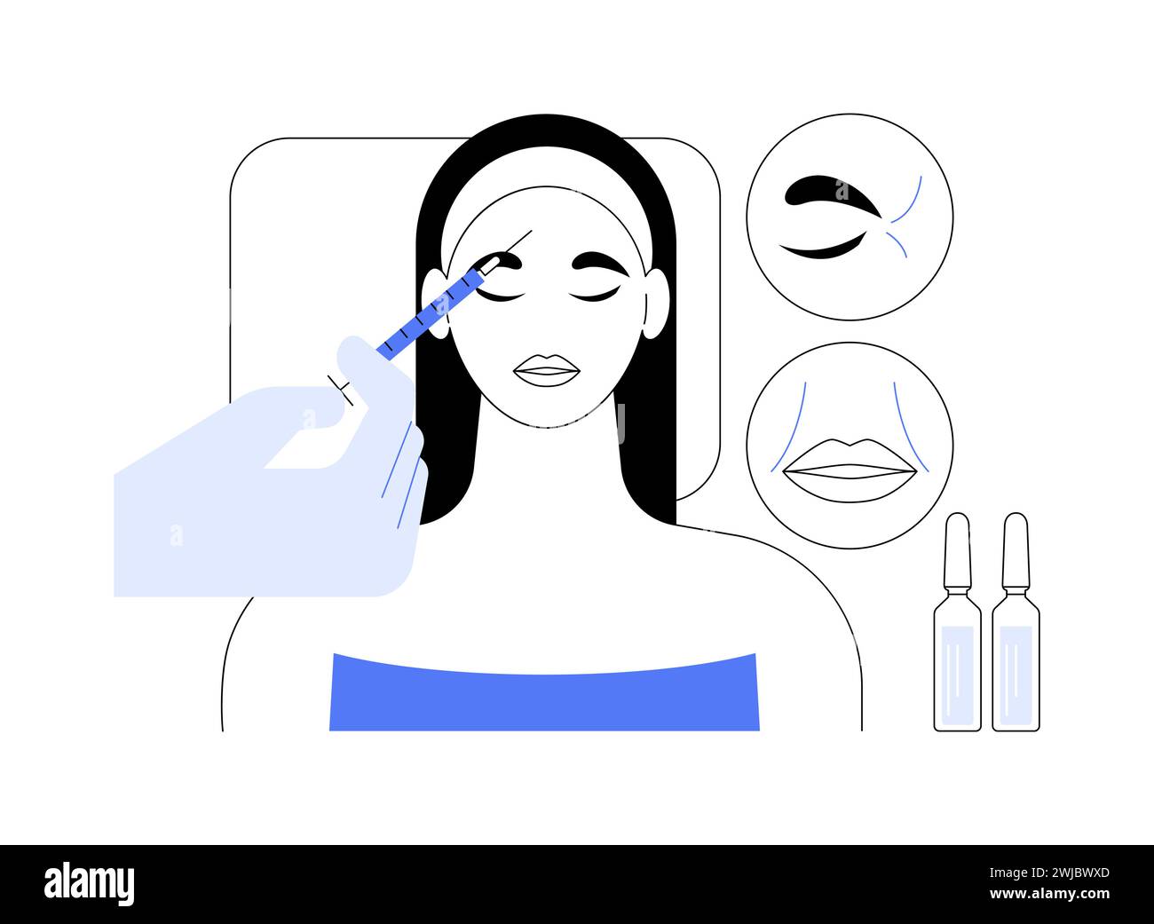 Rejuvenation procedures isolated cartoon vector illustrations Stock ...