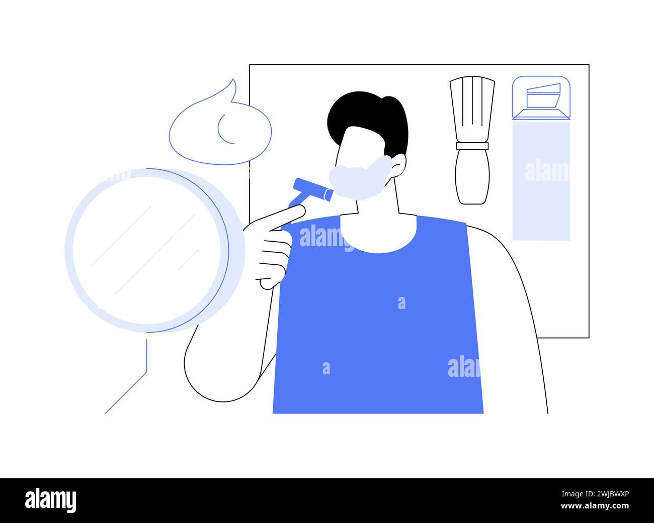 Regular shaving isolated cartoon vector illustrations Stock Vector ...