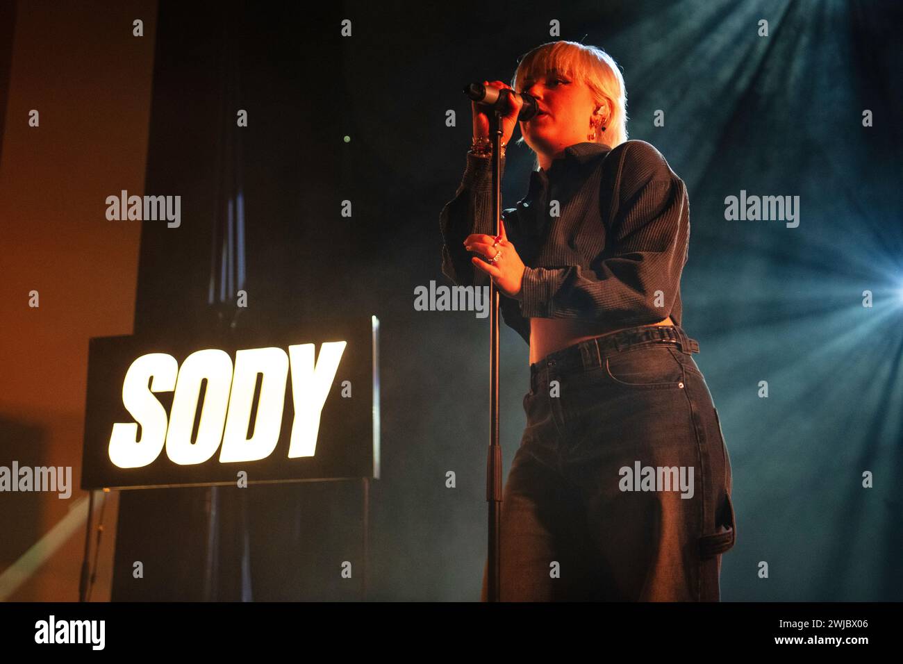 British singer and songwriter Sophie Dyson aka Sody performing live in ...