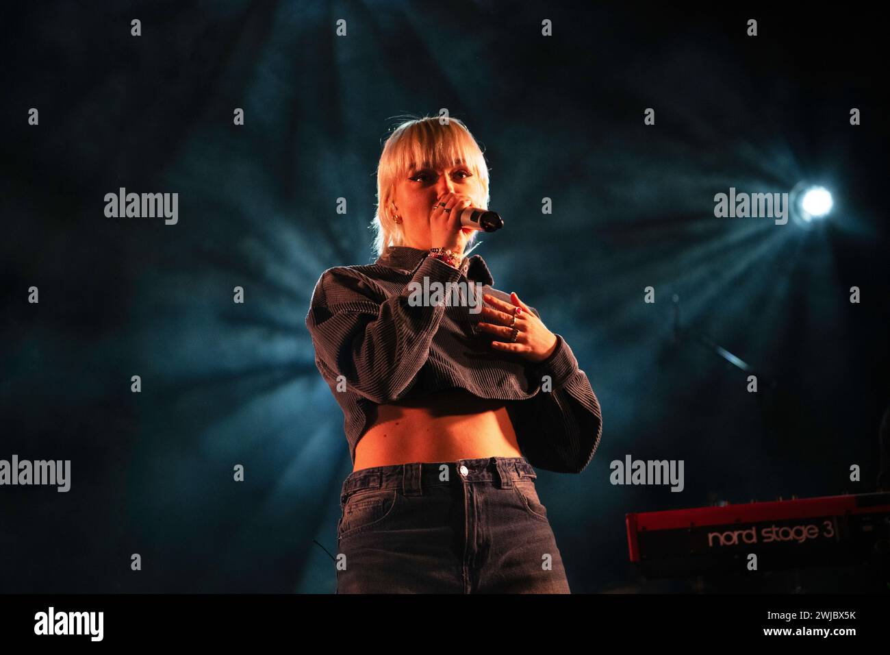 British singer and songwriter Sophie Dyson aka Sody performing live in ...