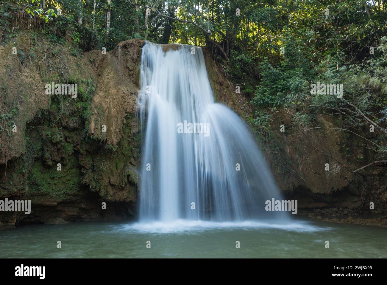 A smaller waterfall on the Limon River near the main waterfalls of El ...