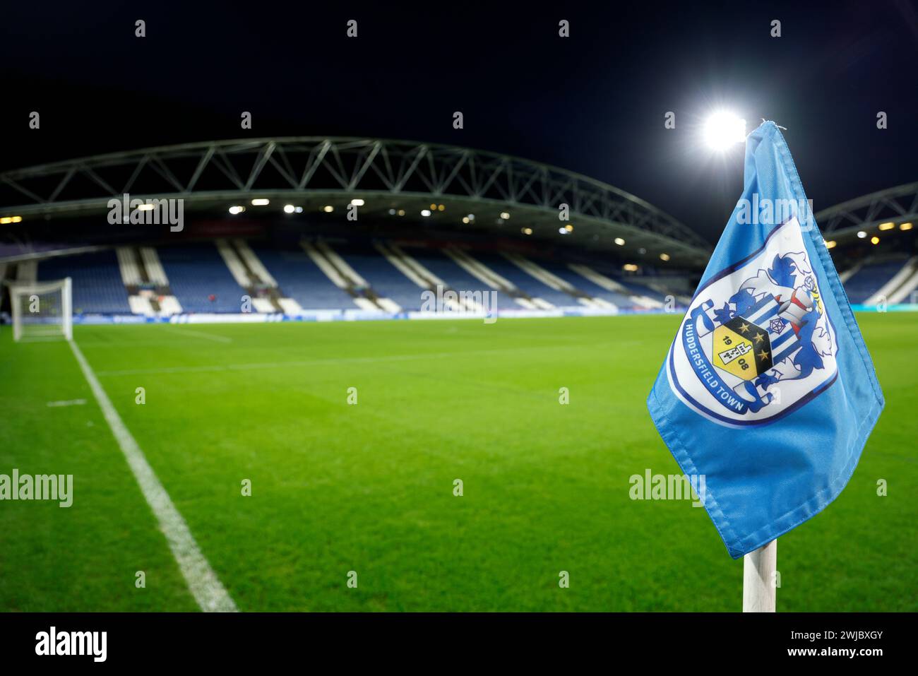 A general view of a corner flag and pitch ahead of the Sky Bet ...