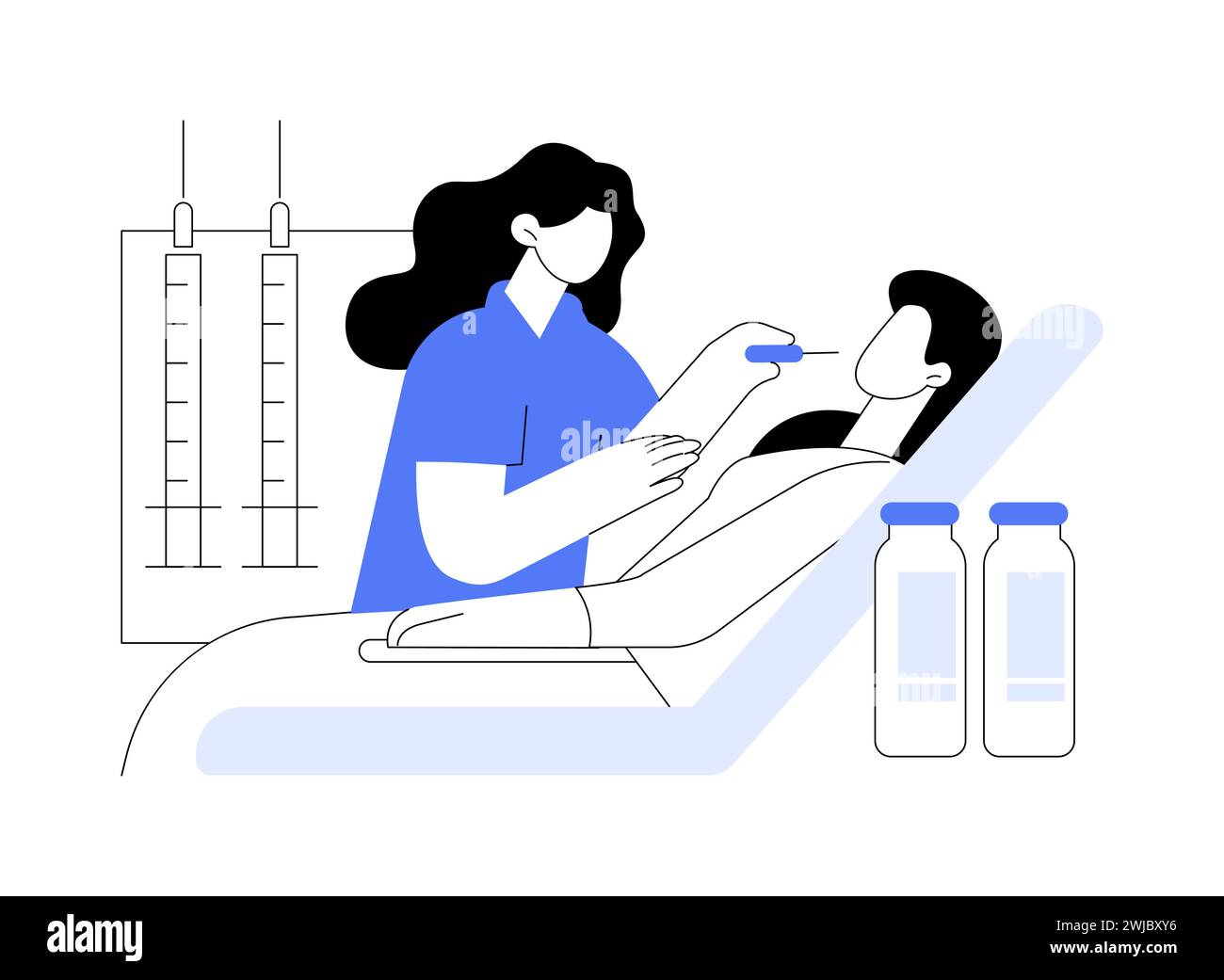 Beauty injections isolated cartoon vector illustrations Stock Vector ...
