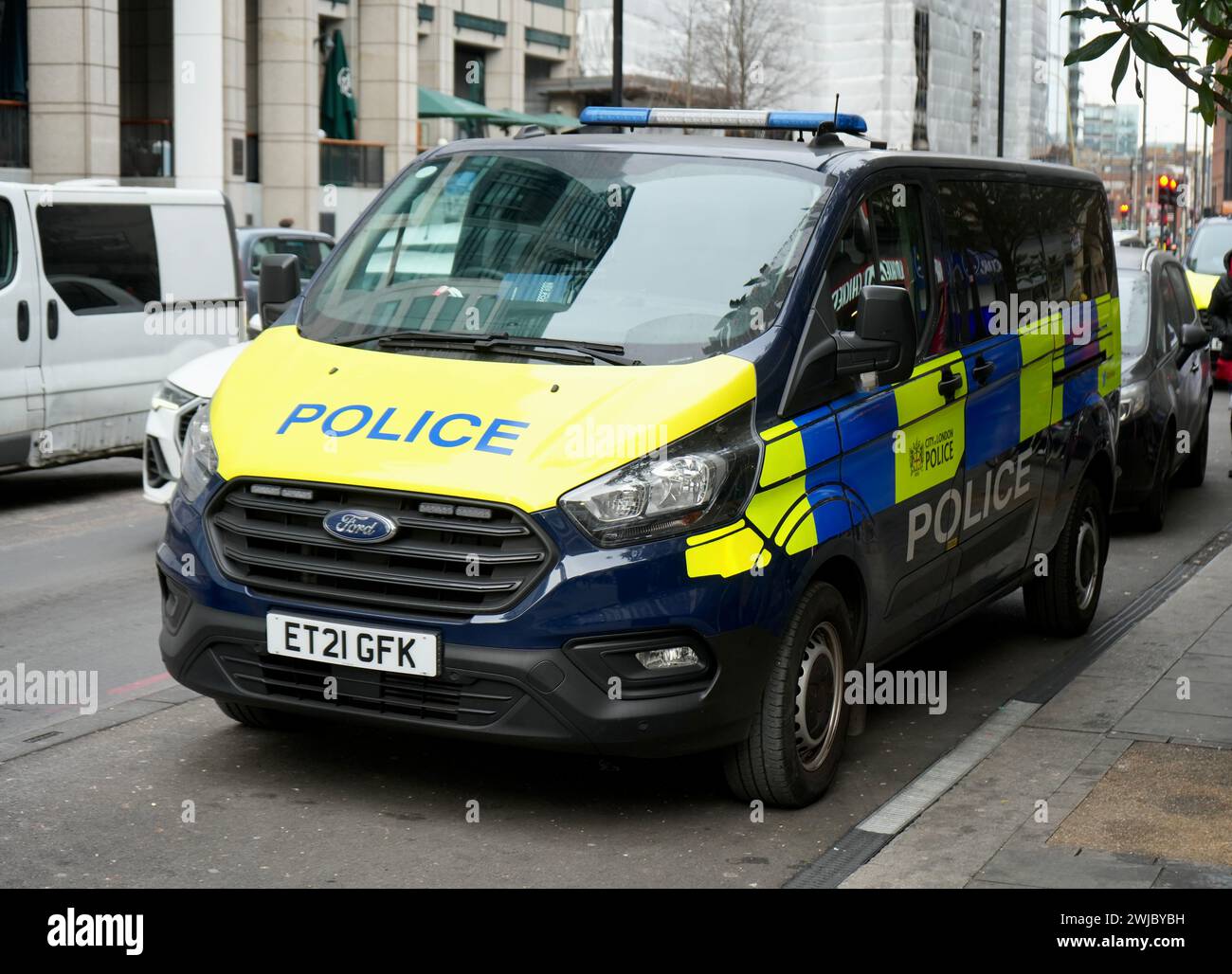 Ford Transit City of London Police Vehicle parked on a London Street ...