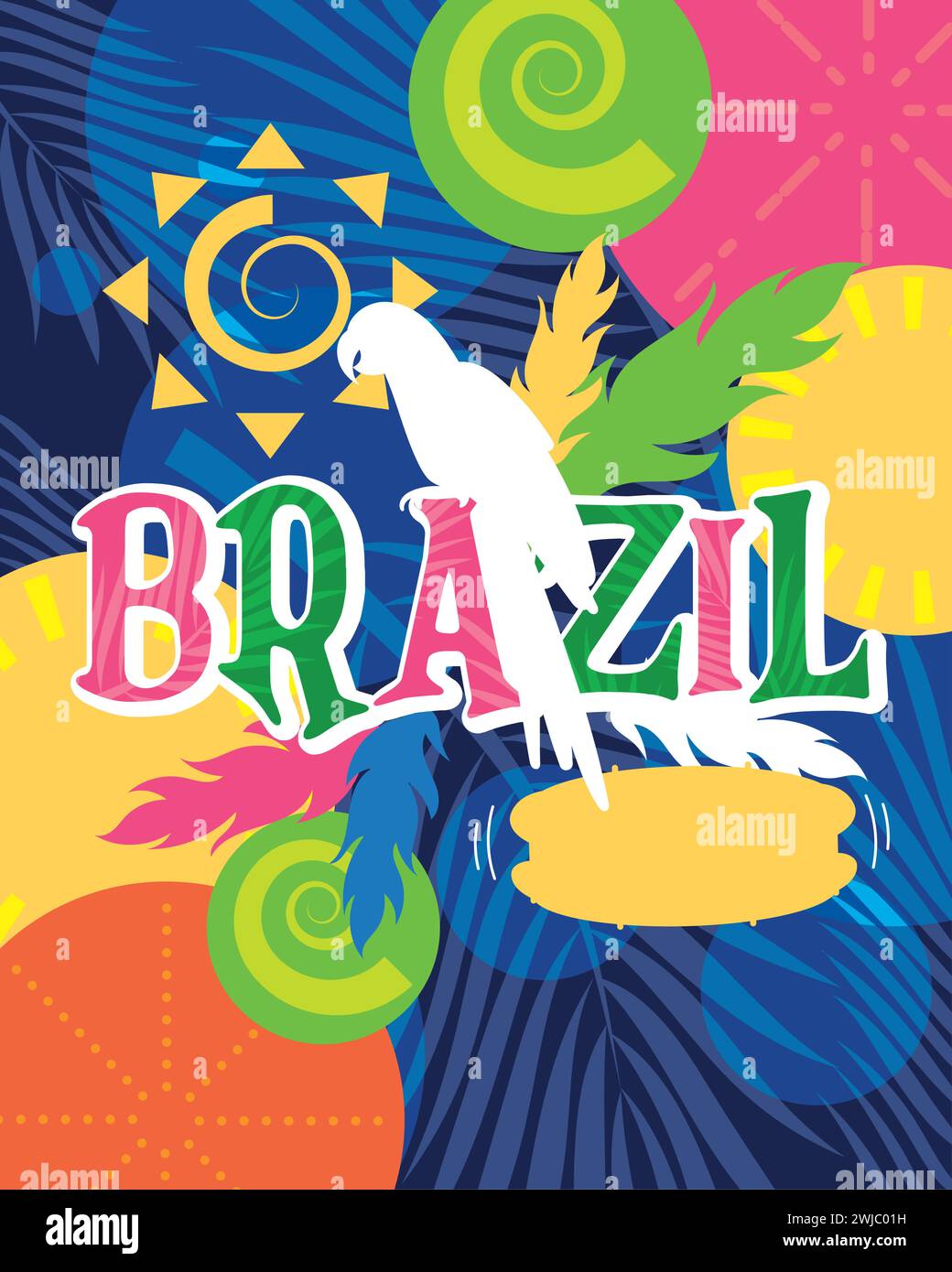Brazilian macaw Stock Vector Images - Alamy