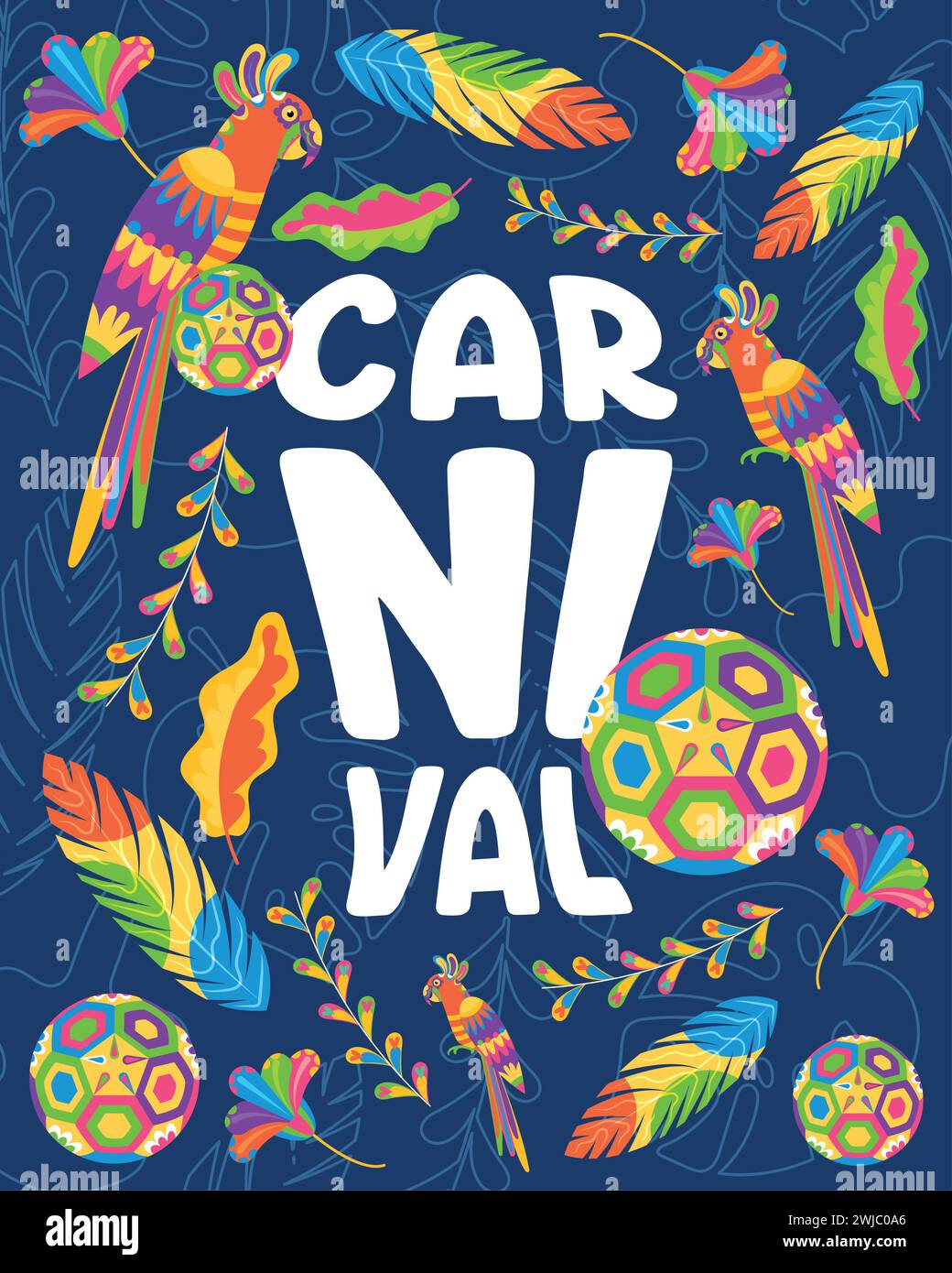 Colored brazilian carnival poster Vector Stock Vector Image & Art - Alamy