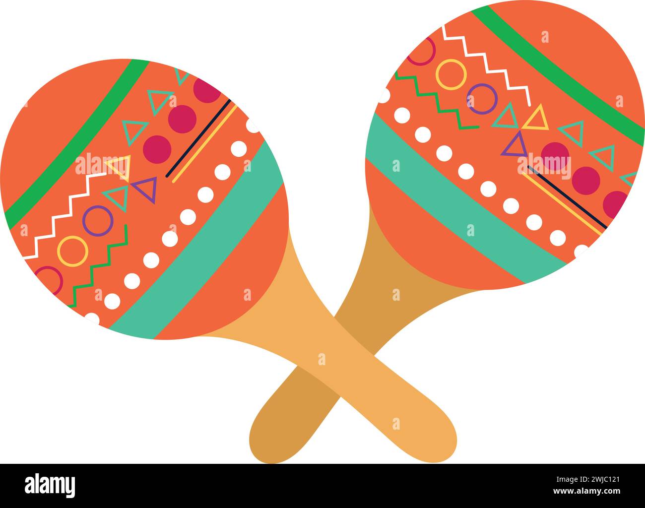 Colored maracas icon Percussion instrument Vector Stock Vector Image ...