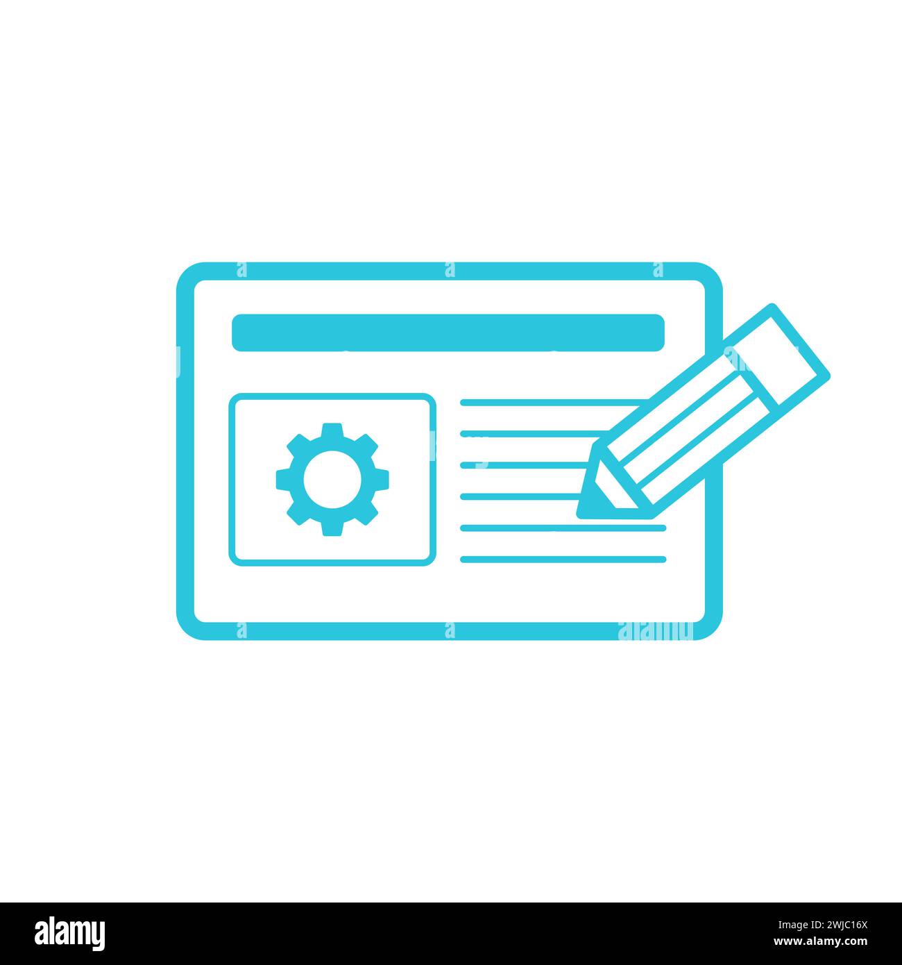 Website Maintenance icon. From blue icon set Stock Vector Image & Art ...