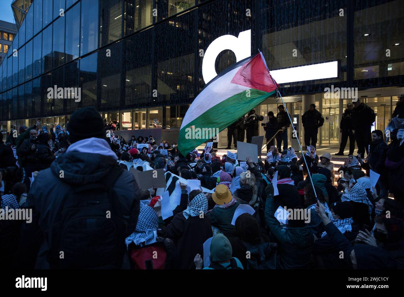 Berlin, Germany. 14th Feb, 2024. In a dramatic escalation of protest ...