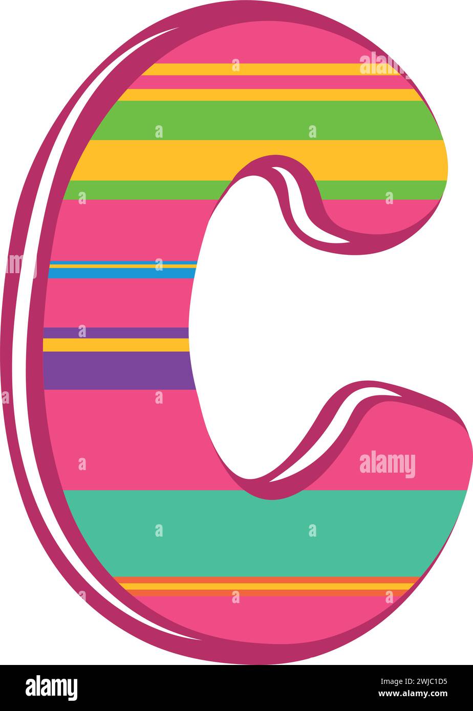 3D decorated alphabet letter Vector Stock Vector Image & Art - Alamy