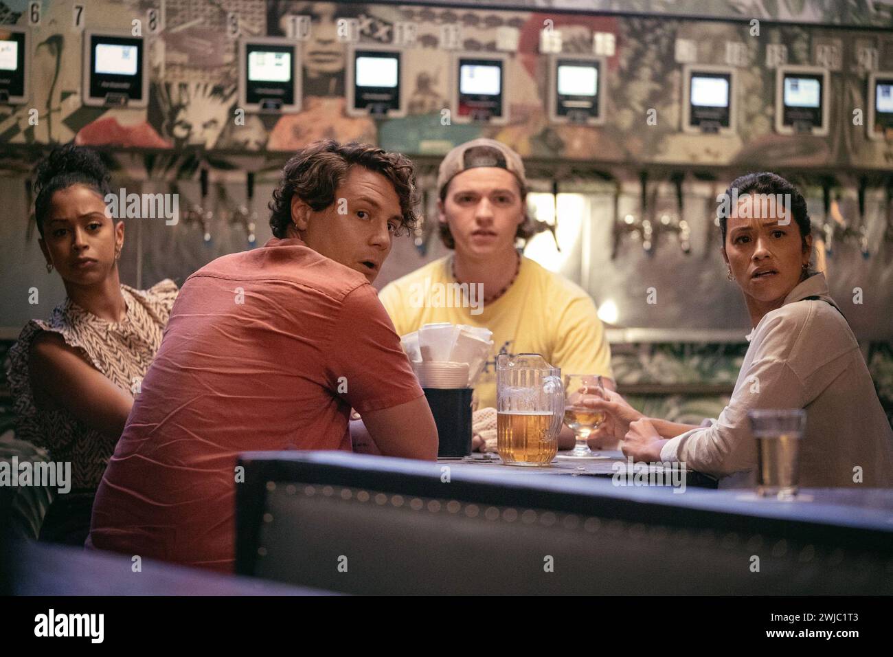 PLAYERS, from left: Liza Koshy, Augustus Prew, Joel Courtney, Gina ...