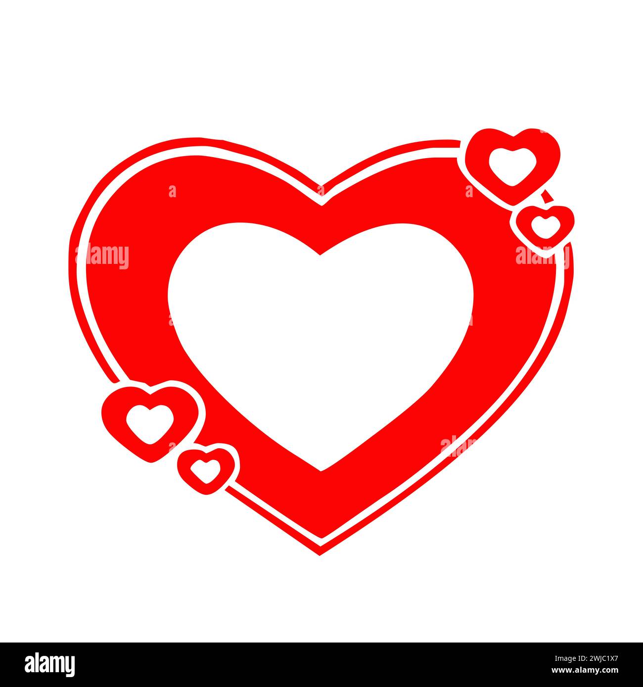 Red Designer Heart Frame Stock Vector Image & Art - Alamy