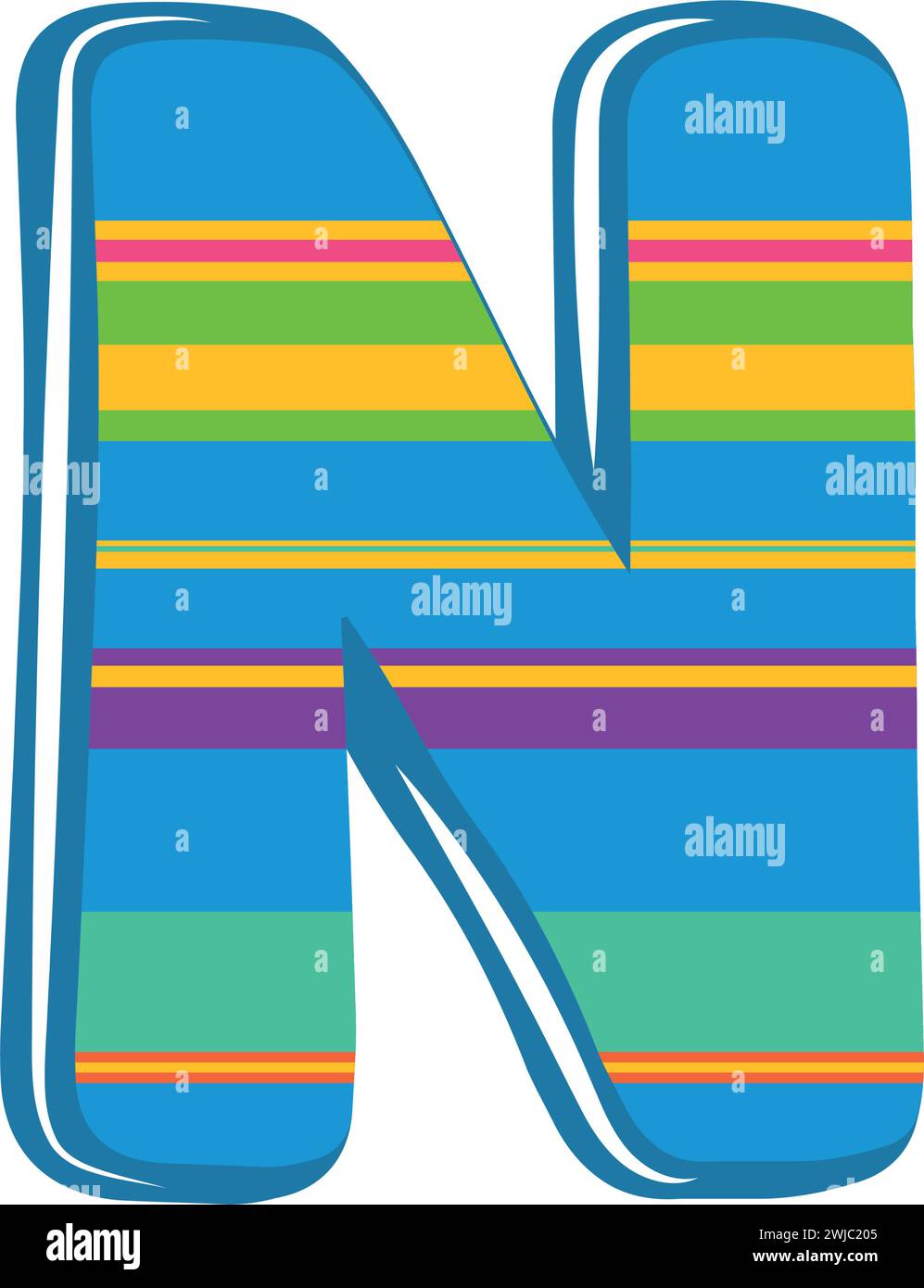 3D decorated alphabet letter Vector Stock Vector Image & Art - Alamy