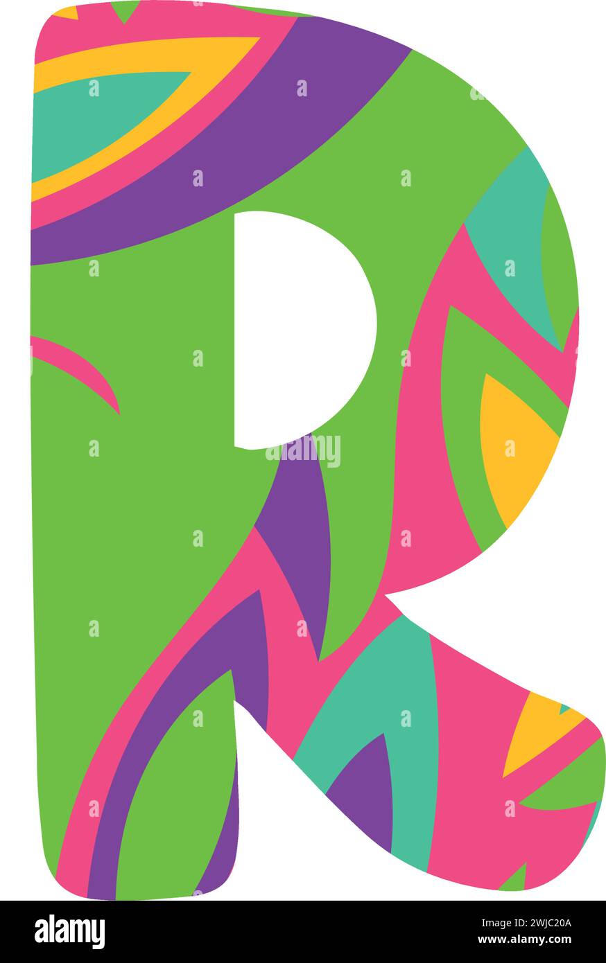 3D decorated alphabet letter Vector Stock Vector Image & Art - Alamy