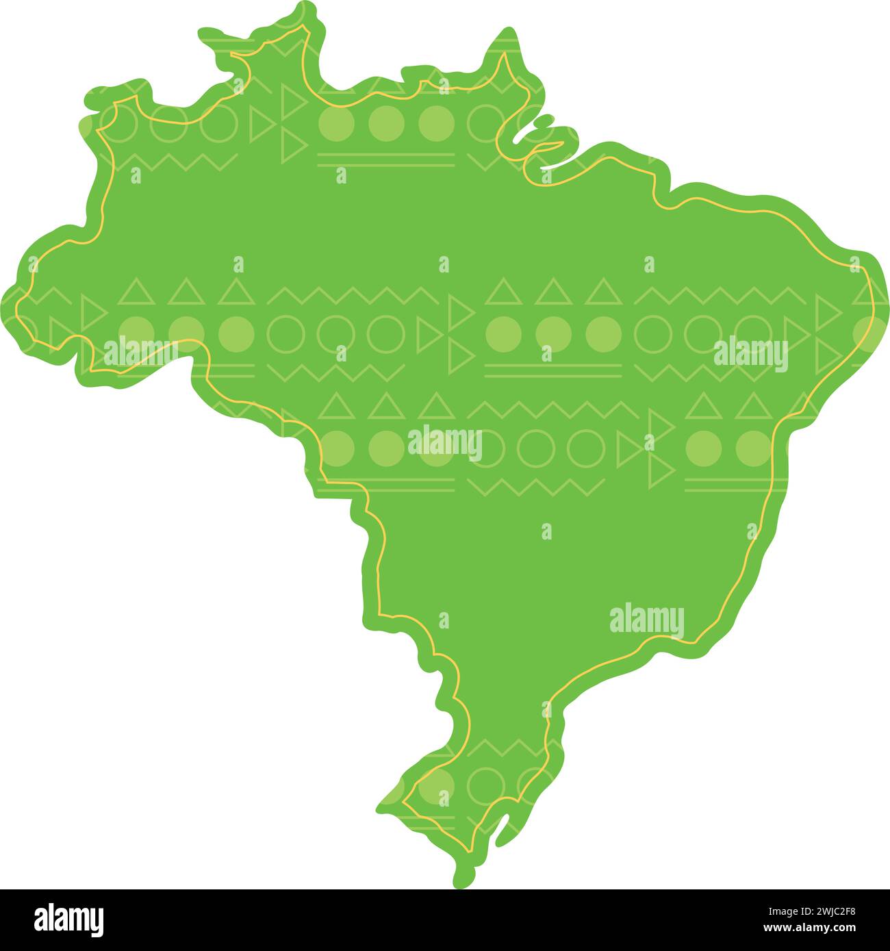 Map of Brazil with geometric figures pattern Vector Stock Vector Image ...