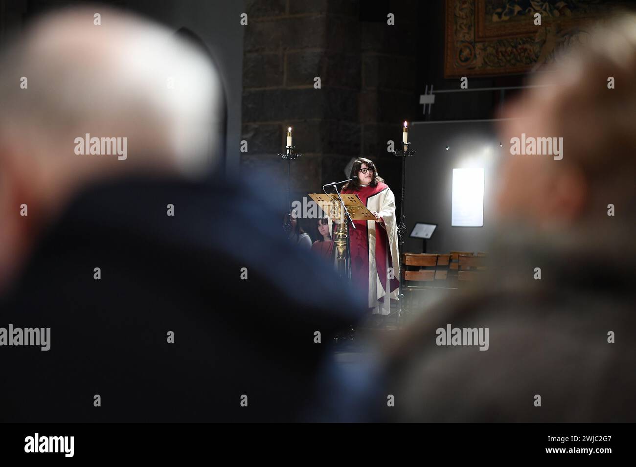 New York, USA. 14th Feb, 2024. Rev. Canon Eva Suarez leads The Holly ...