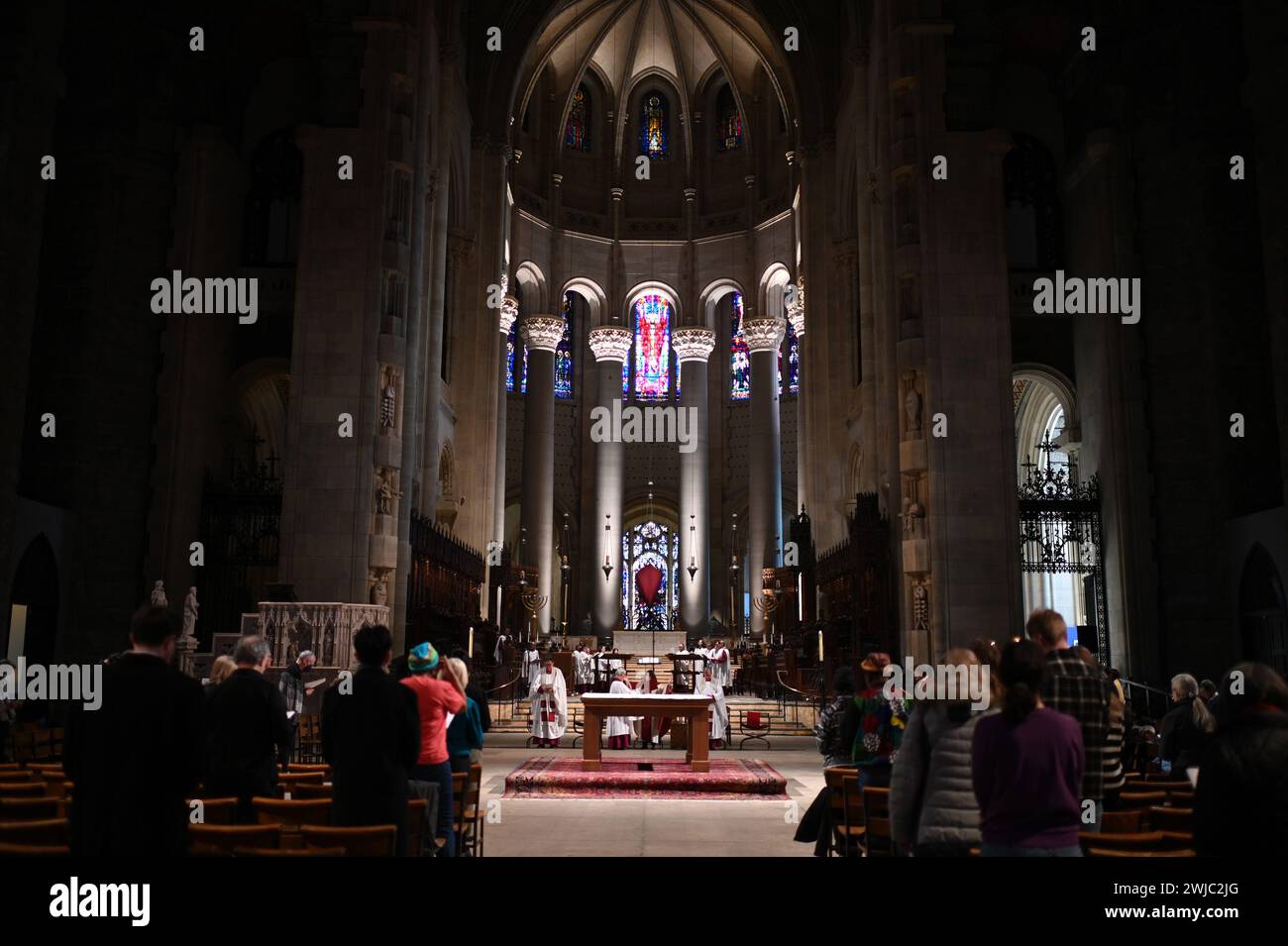 Rev. Canon Eva Suarez leads The Holly Eucharist and Imposition of the Ashes afternoon service on ...